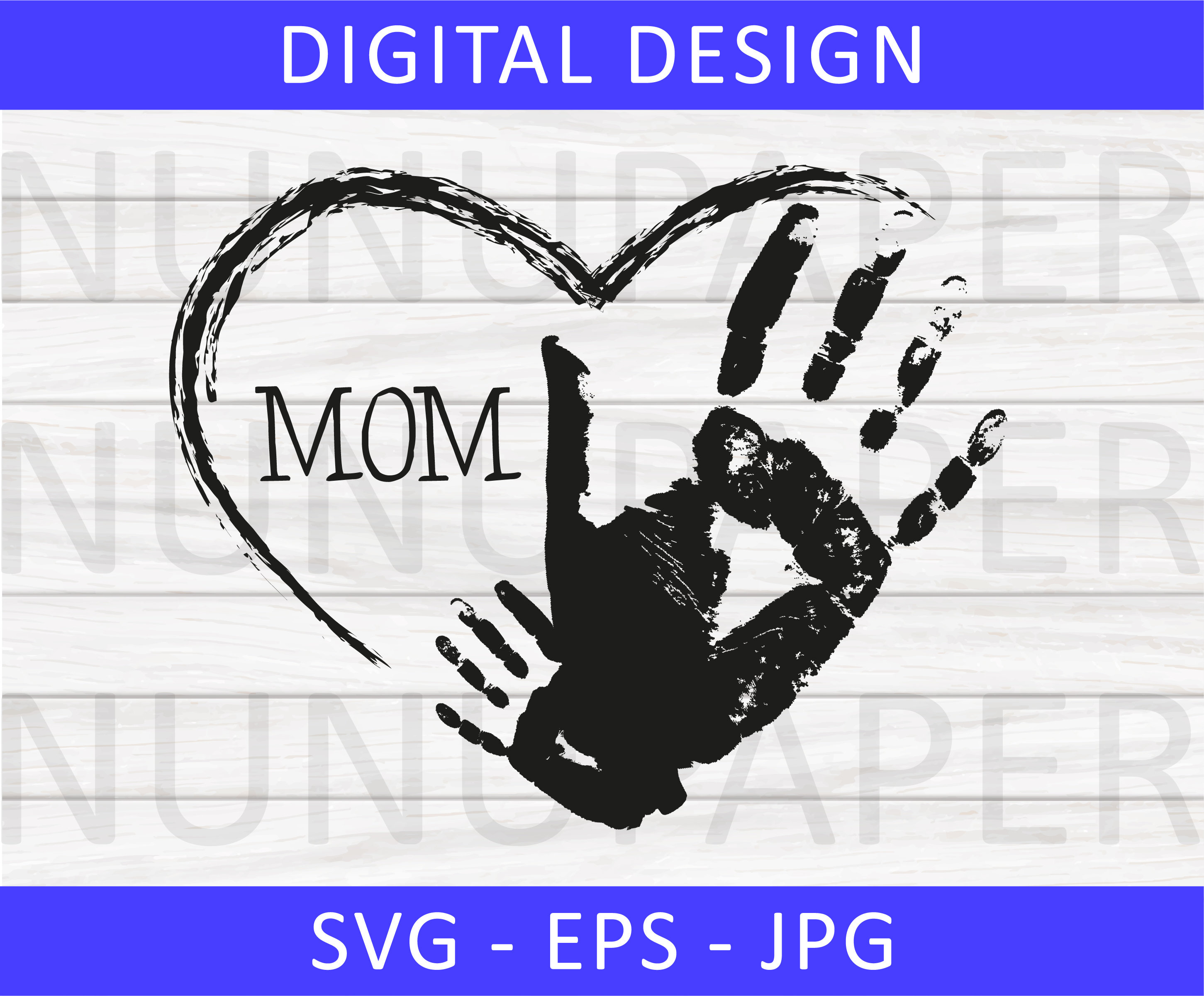 Baby and Mom Handprint SVG, Mom SVG, Heart of Mom Svg - Etsy