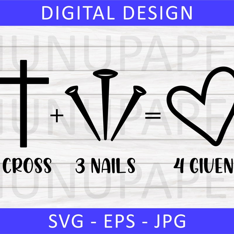 3 Nails Cross Svg - Etsy
