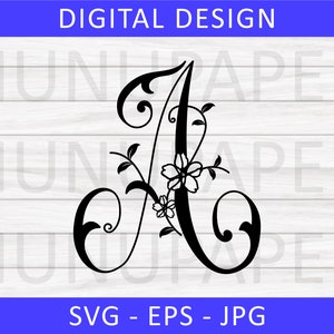 A Monogram SVG - Etsy