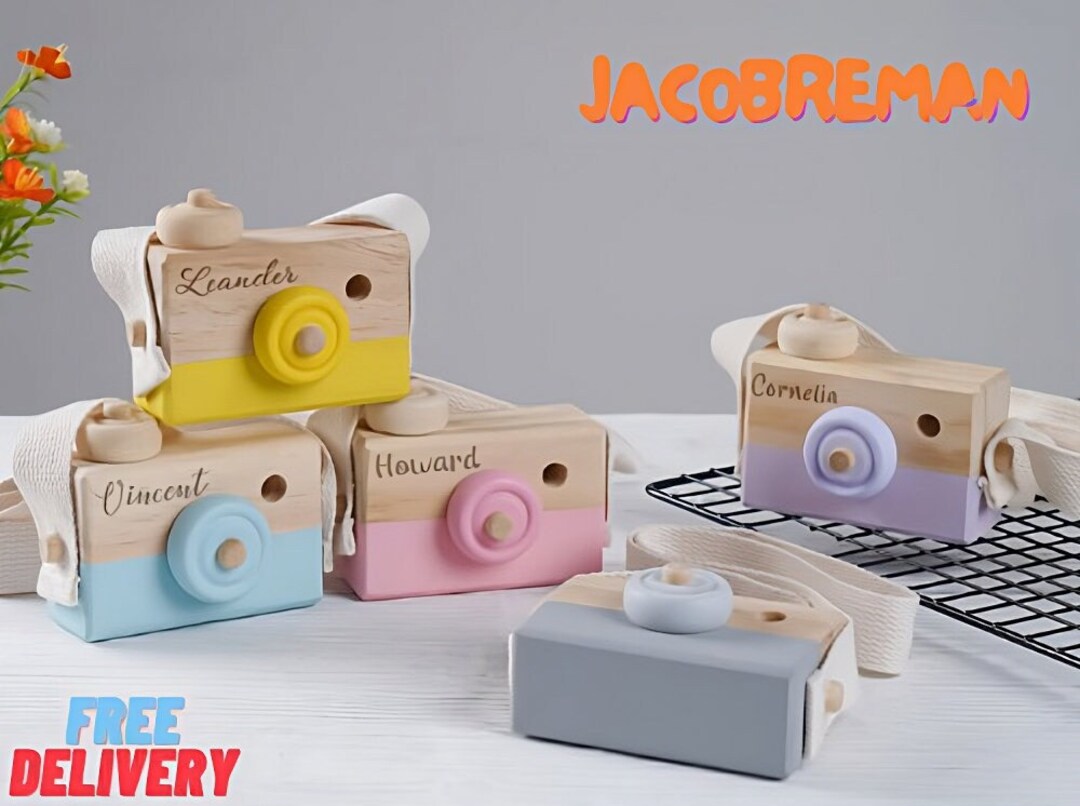 Personalized Wooden Camera Pretend Play Toy Photo Camera - Etsy