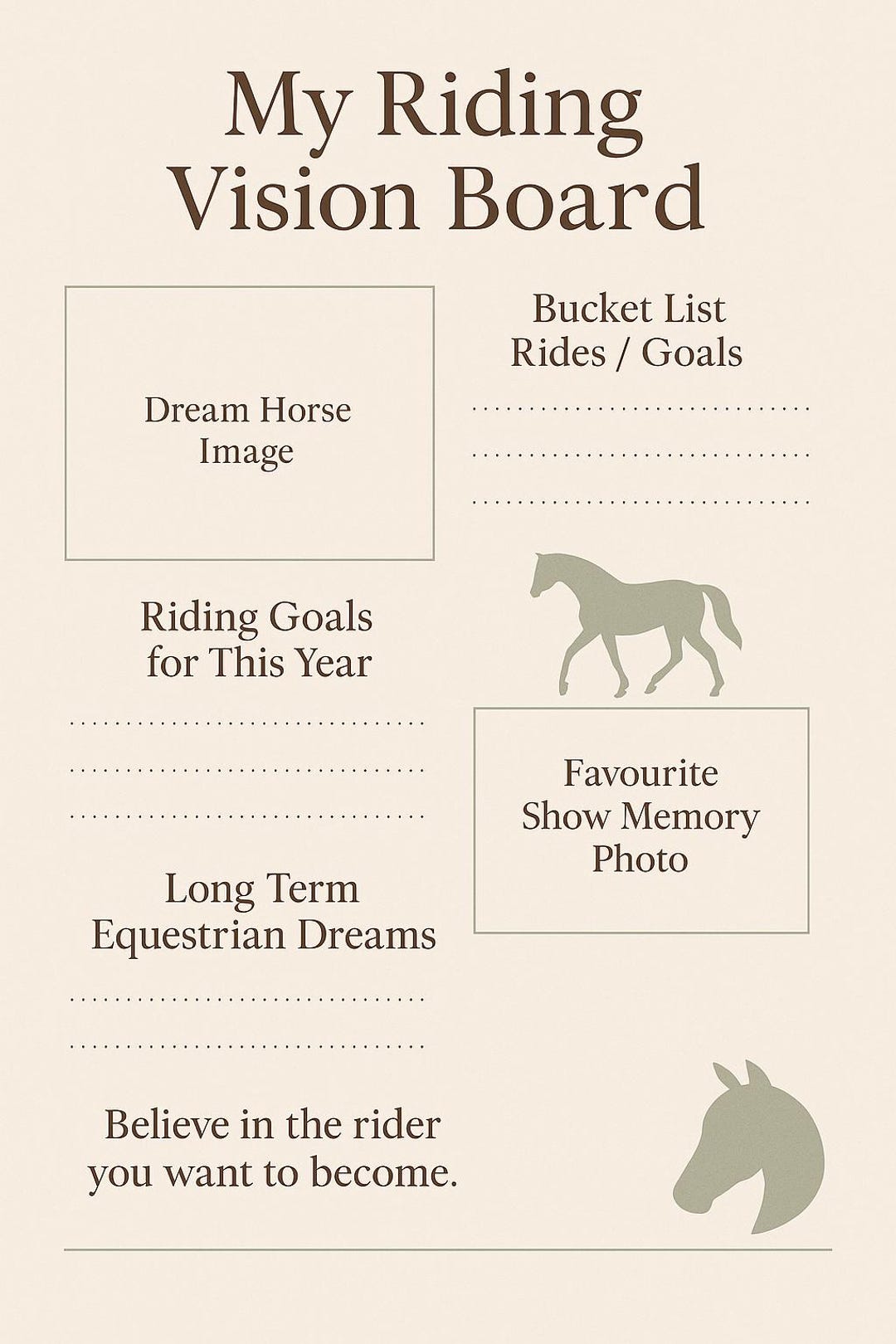 Equestrian Vision Board - Etsy