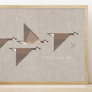 Fly South, PDF Cross Stitch Pattern, Canadian Geese, Fall, Birds - Etsy