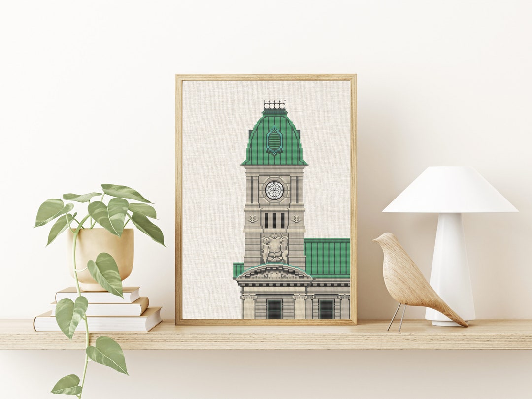 Historic Clock Tower Cross Stitch Pattern, Globe Theatre, Regina ...