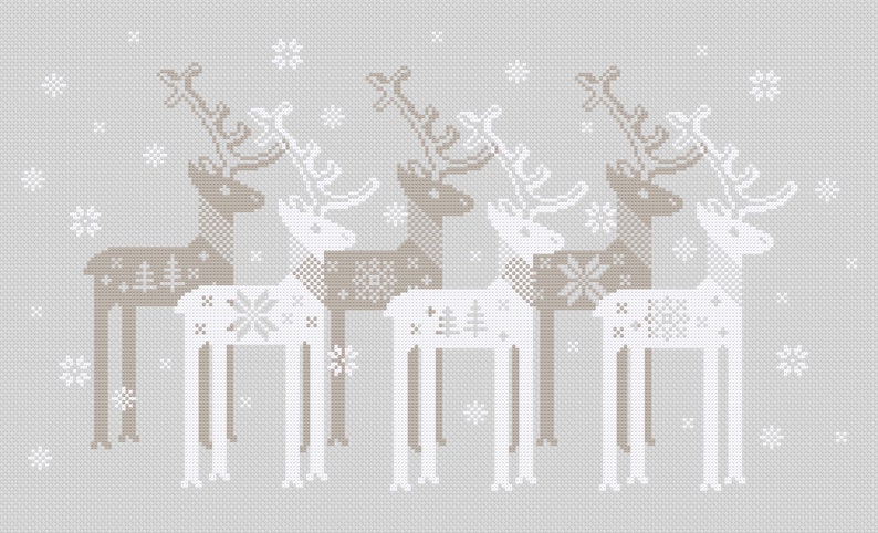 Standing in the Snow, Instant Download PDF Cross Stitch Pattern ...