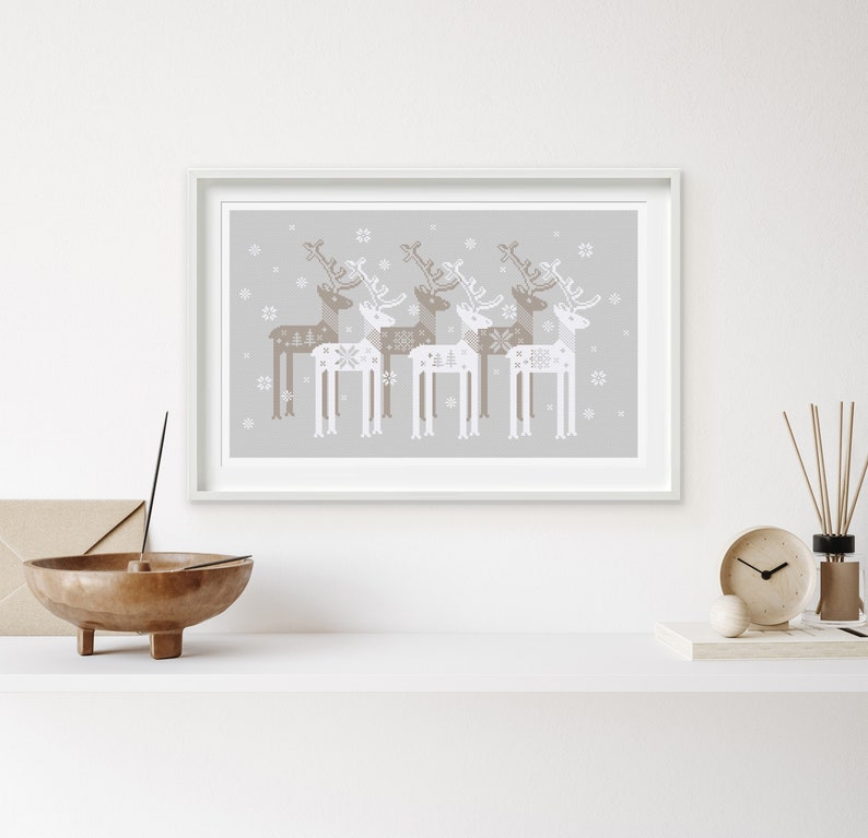 Standing in the Snow, Instant Download PDF Cross Stitch Pattern ...