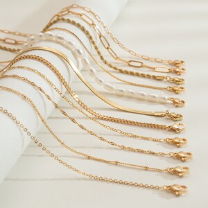 Personalised Gold Chain Necklace,twist Chain,box Chain,paperclip Chain ...