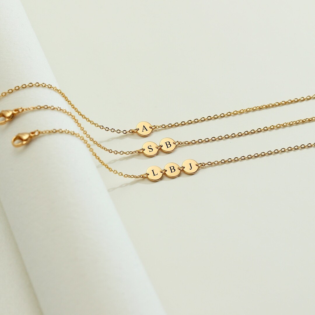 Custom Initial Bracelet,personalized Jewelry,mothers Bracelet,gold ...