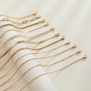 Personalised Gold Chain Necklace,twist Chain,box Chain,paperclip Chain ...