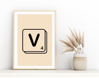 Scrabble Letter V - Etsy
