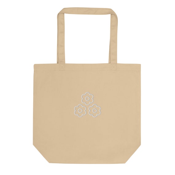Eco Cute Flower Power Tote Bag I Tan Tote Bag - Etsy