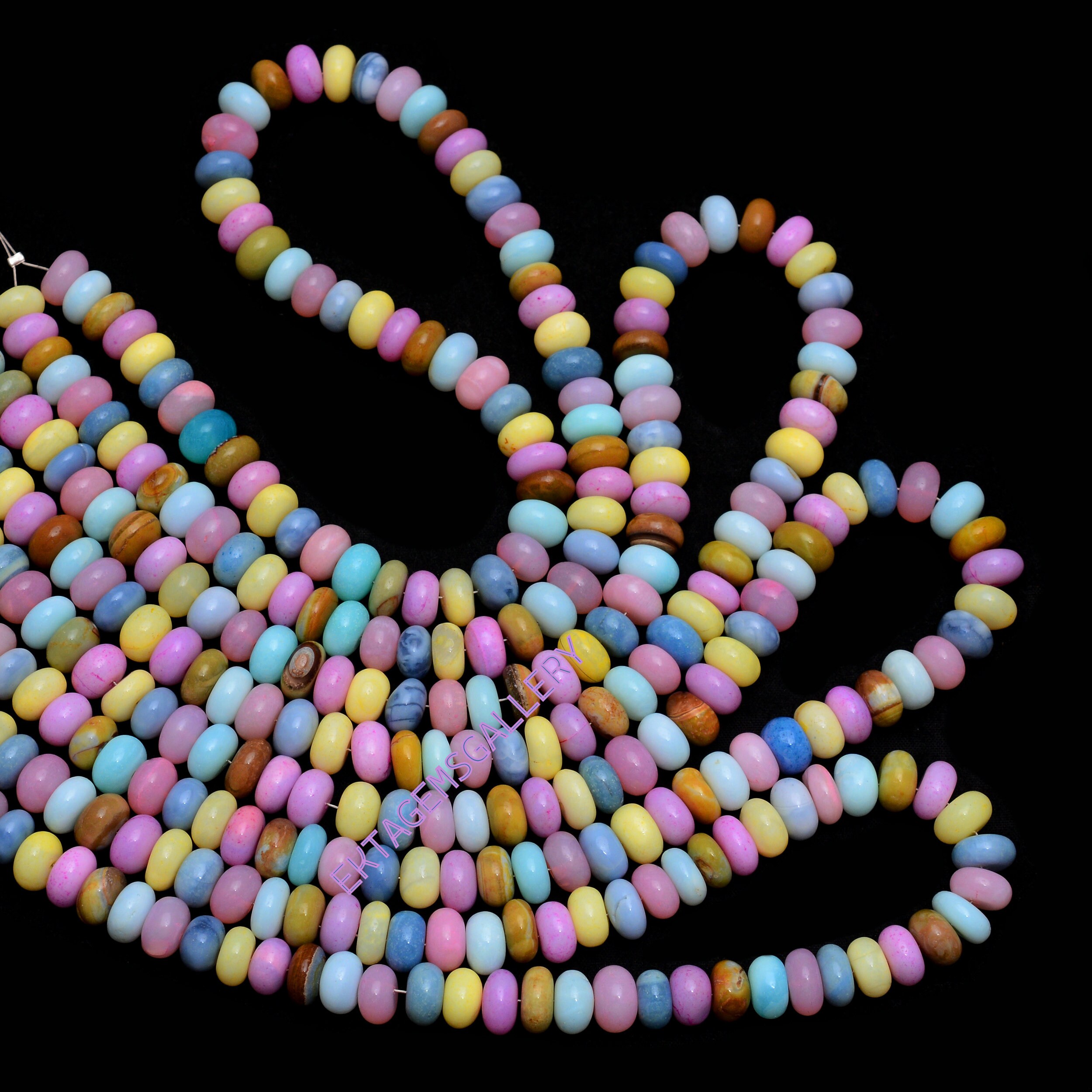 Buy Candy Opal Gemstone Smooth Rondelle Beads,16 8.5-9MM Smooth ...