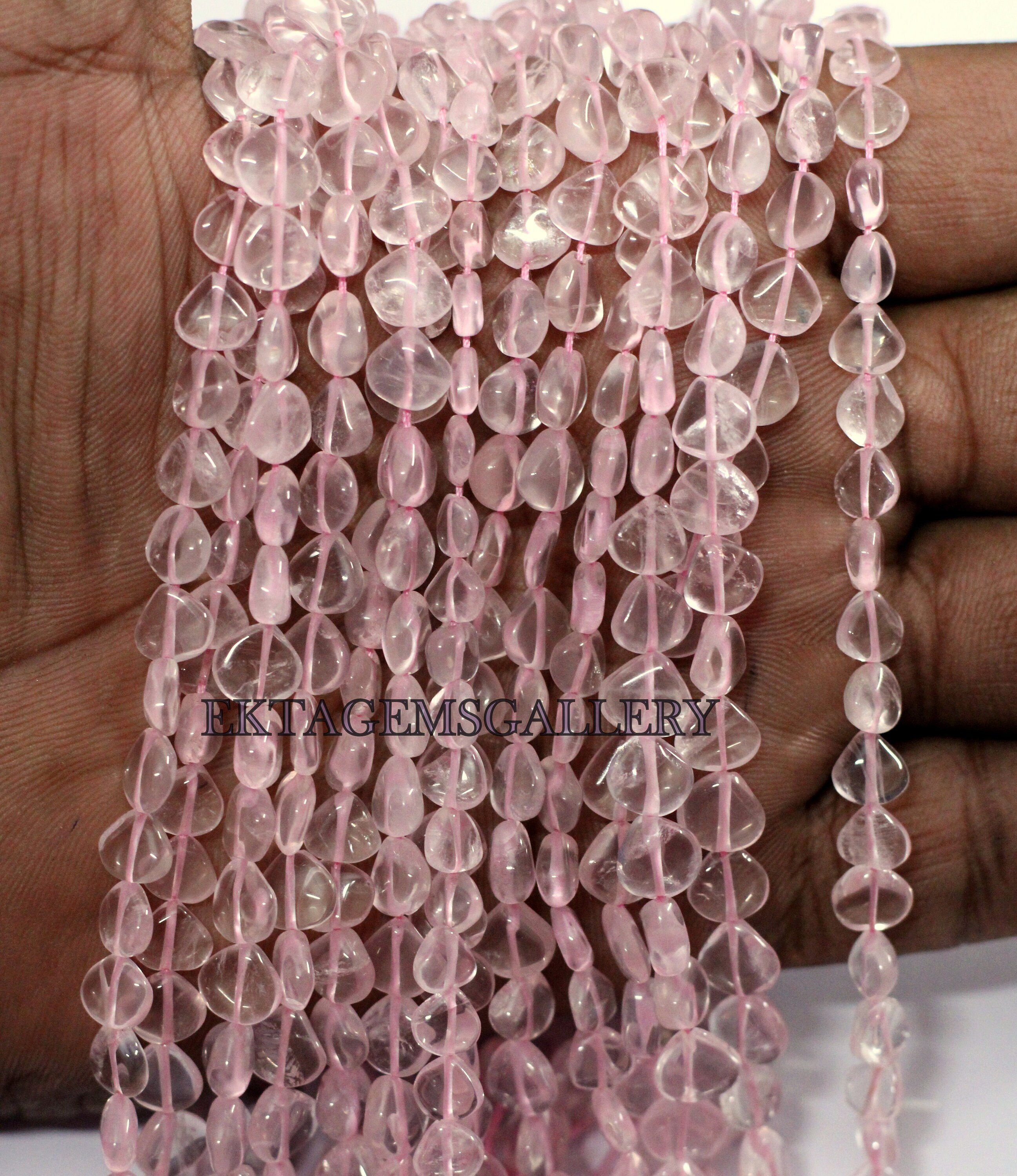 Natural Rose Quartz Vertical Heart Shape Smooth Beads Size - Etsy