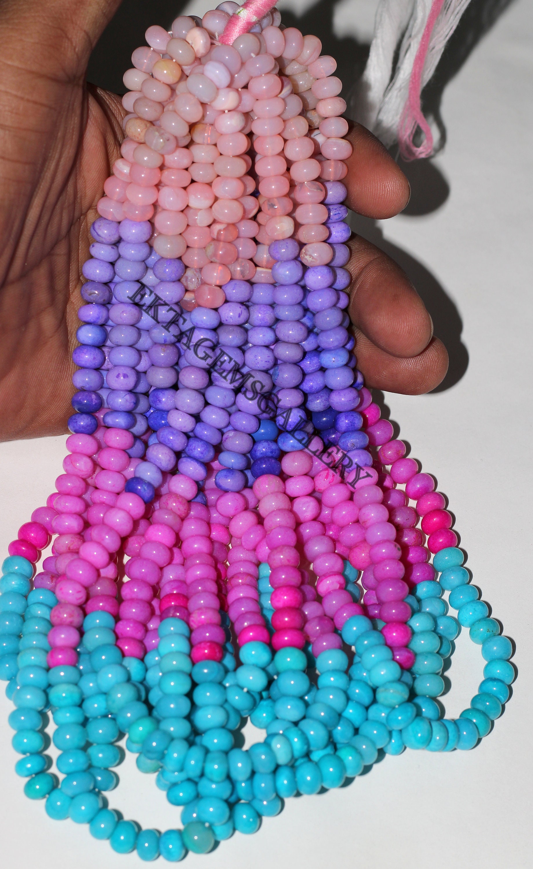 Beautiful Multi Color Opal Gemstone Smooth Rondelle Shape - Etsy