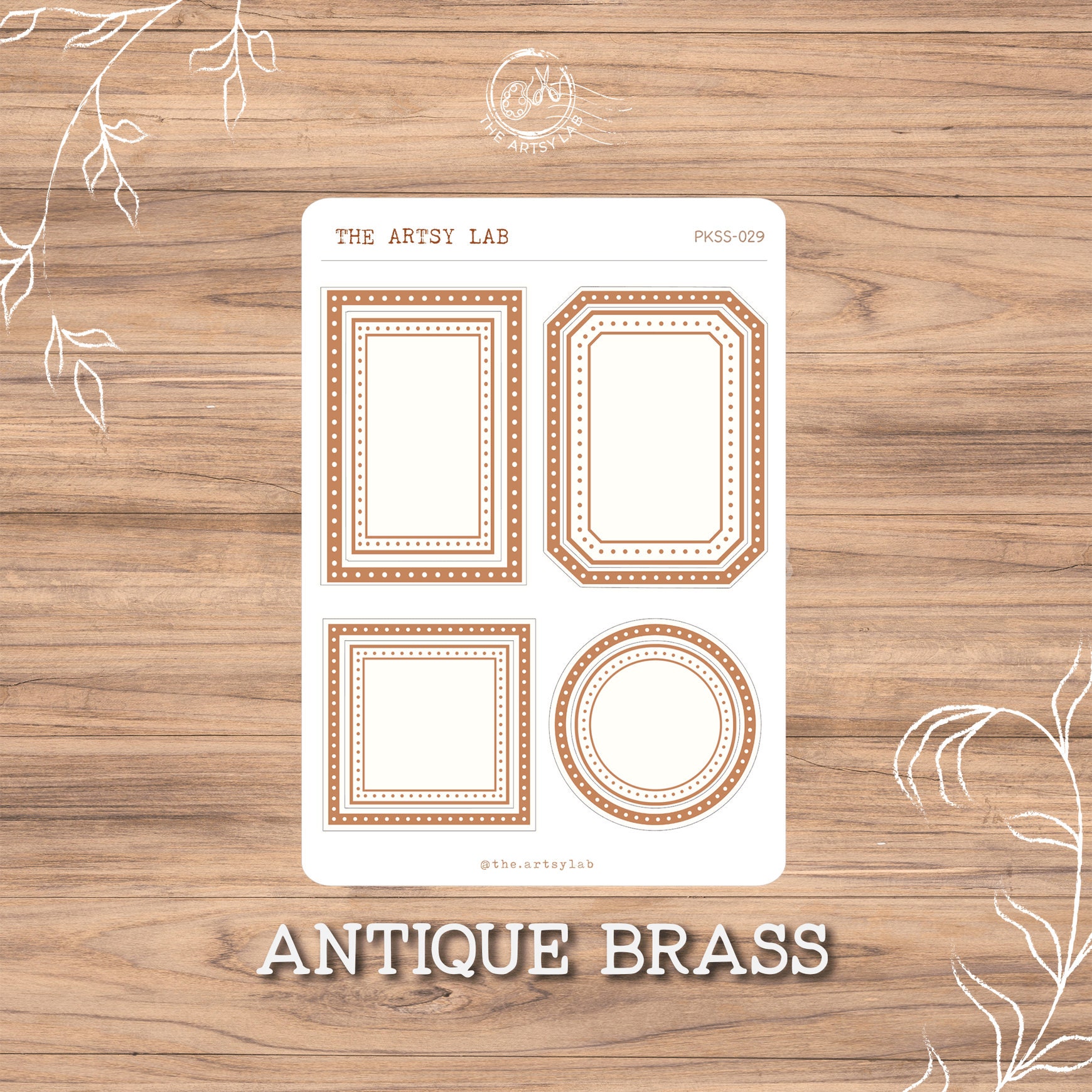 Basic Frames Borders Sticker Sheet Aesthetic Stickers for - Etsy