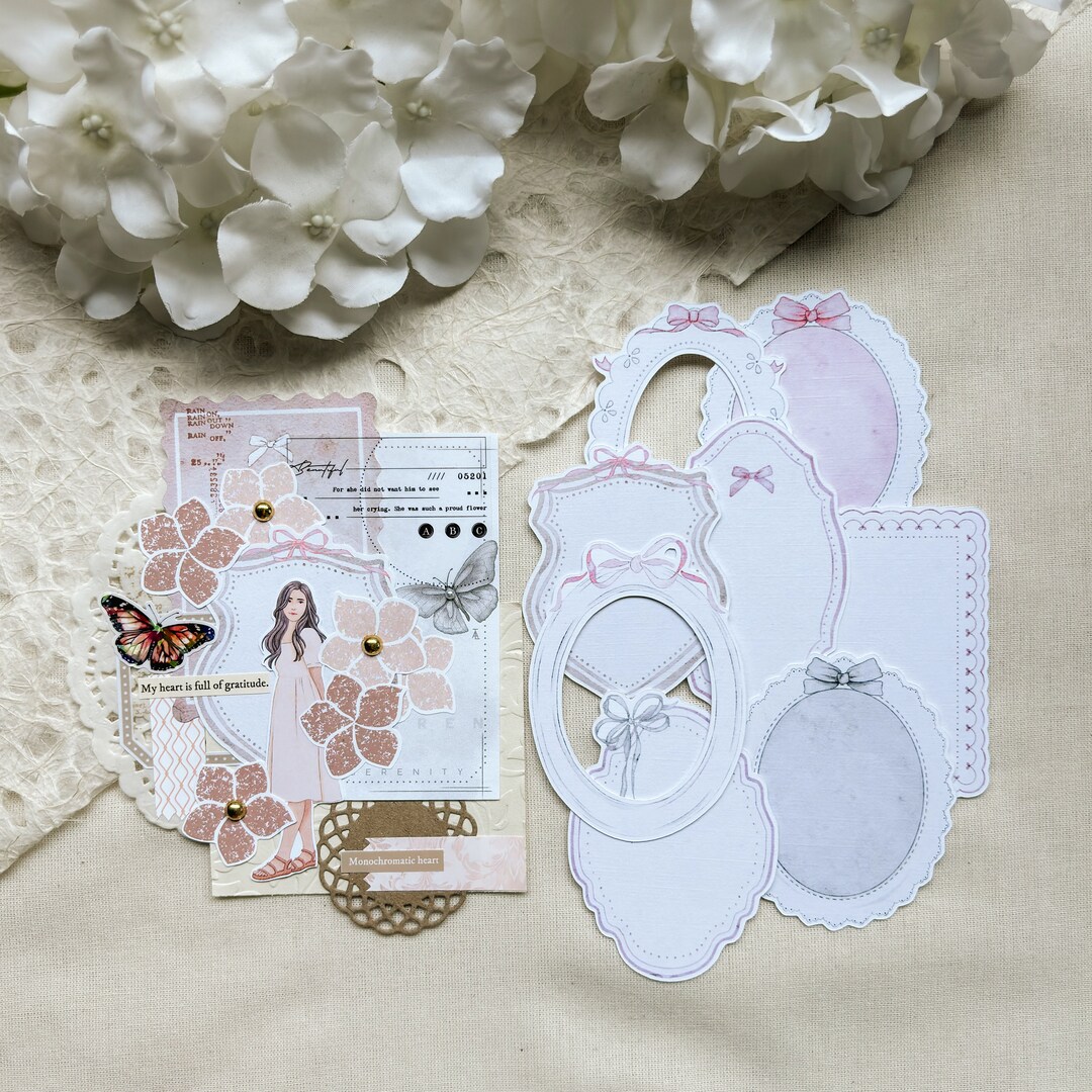 Ribbon Frames & Borders Die Cut Papers, 8 Designs/sheets, Journal ...