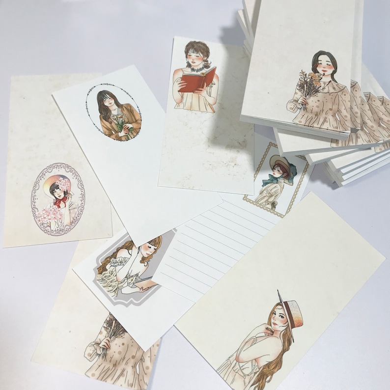Sweetheart Notepad Girl Memo Pad Aesthetic Minimalist - Etsy