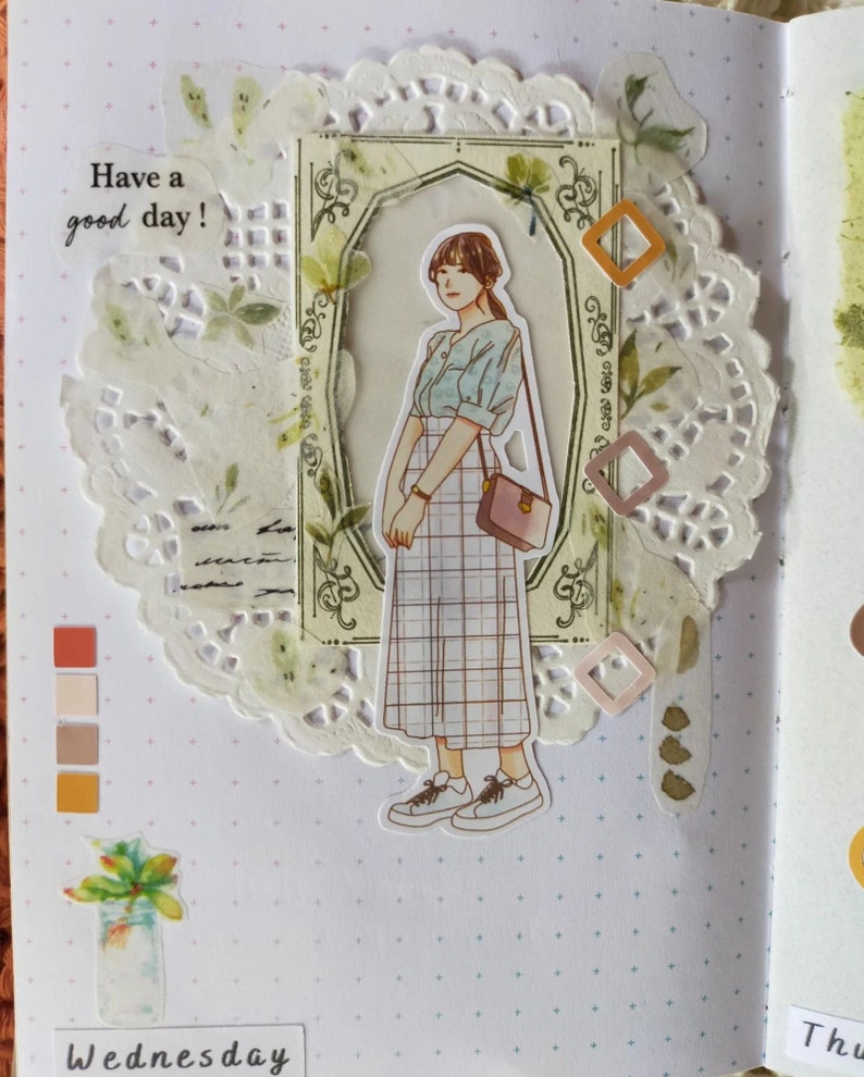 Damsel Girl Sticker Aesthetic Vintage Die-cut Sticker - Etsy