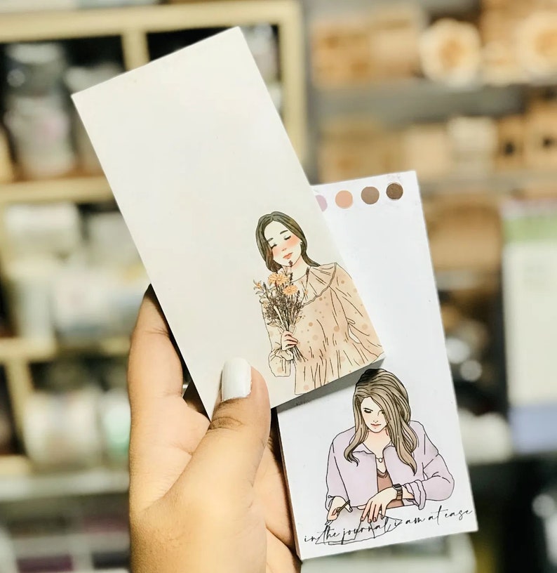 Diarist Notepad Girl Memo Pad Aesthetic Minimalist Journal - Etsy