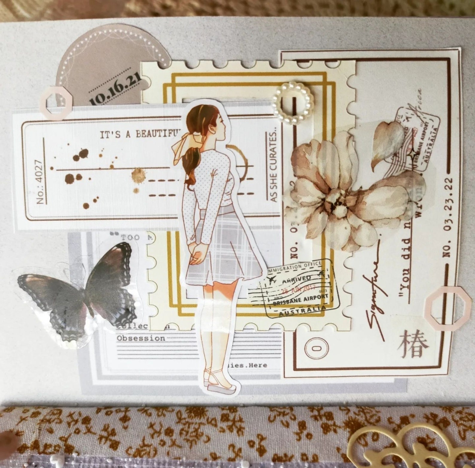 Damsel Girl Sticker Aesthetic Vintage Die-cut Sticker - Etsy