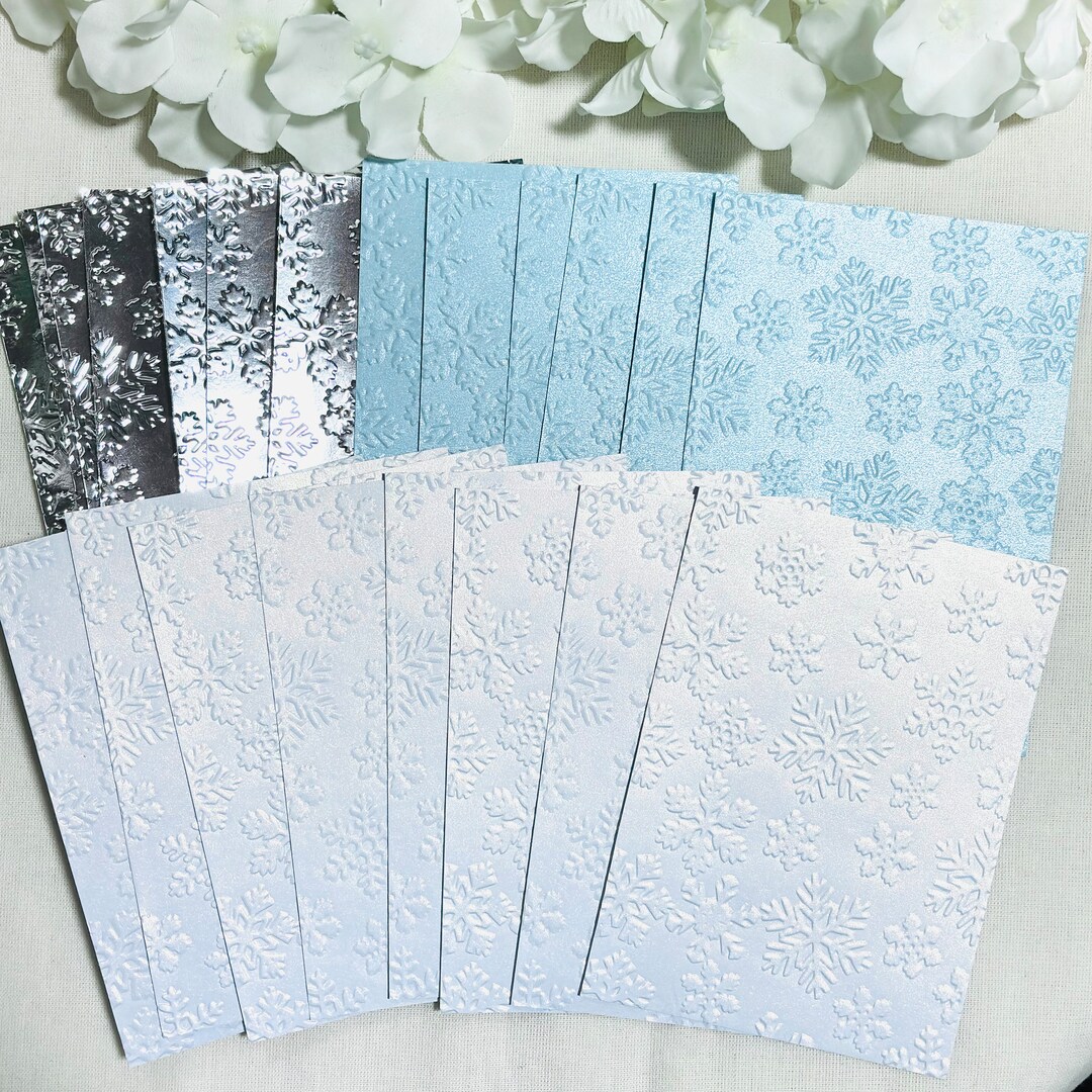 Decorative Snowflakes Winter Christmas Embossed Cardstock - Etsy