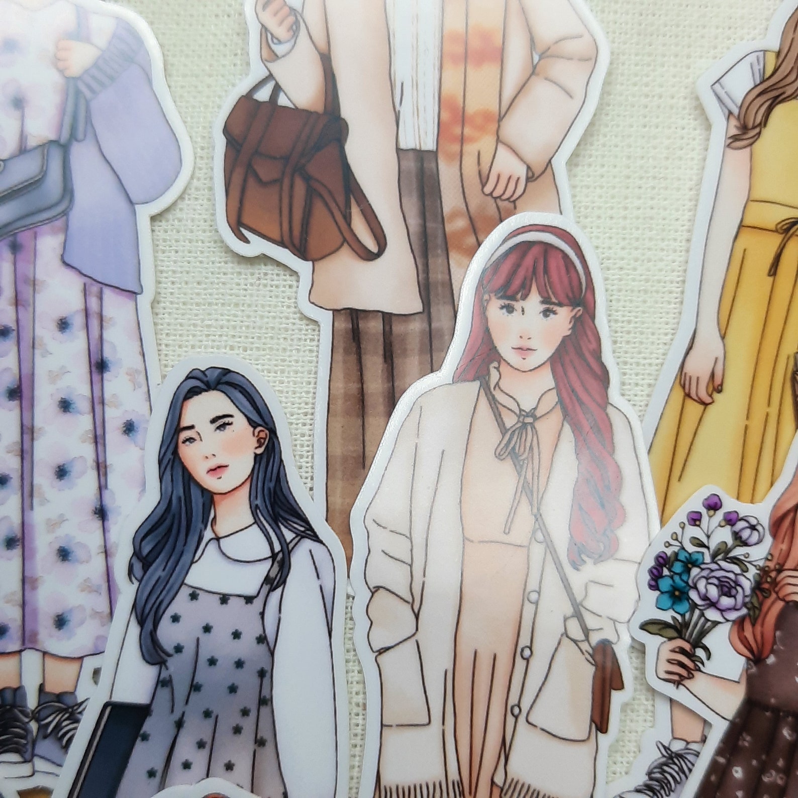 Les Saisons Four Seasons Aesthetic Girl Stickers 10pcs - Etsy