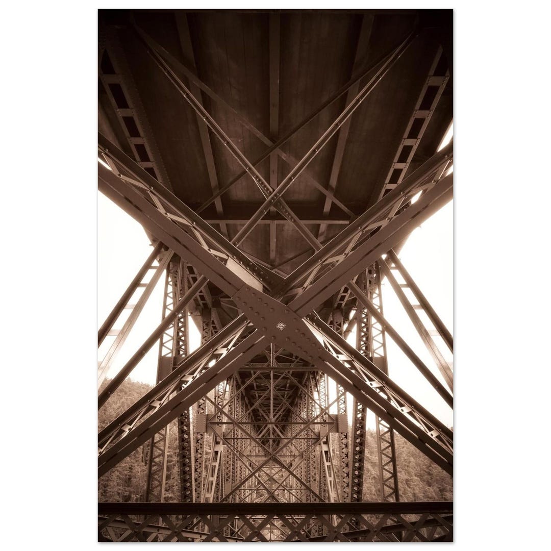 Under the Span – Deception Pass Bridge in Sepia - Etsy