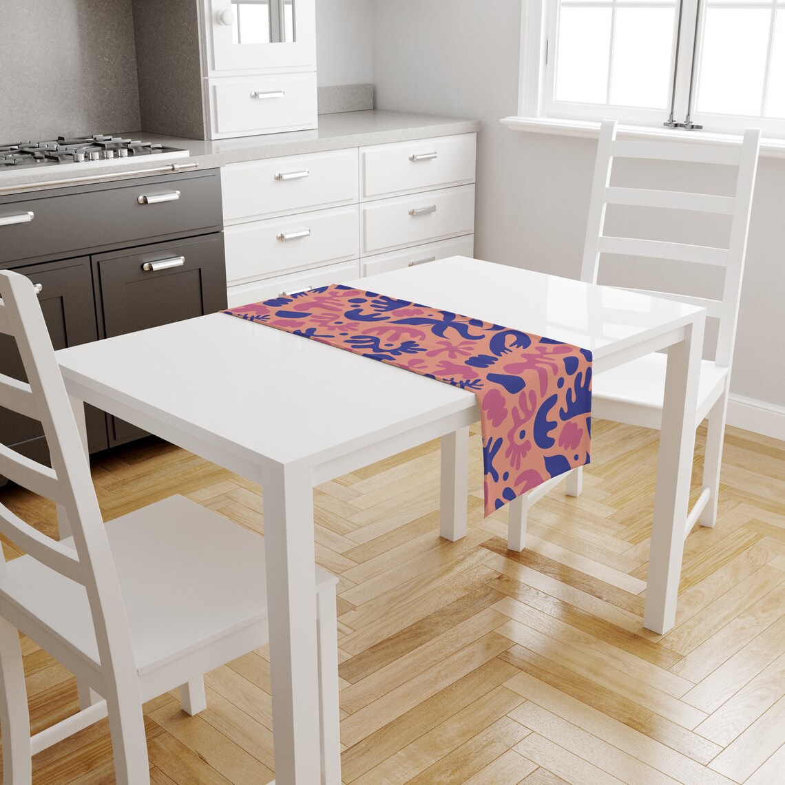Matisse Table Runner | Abstract Shape Table Decoration | Dining Table ...
