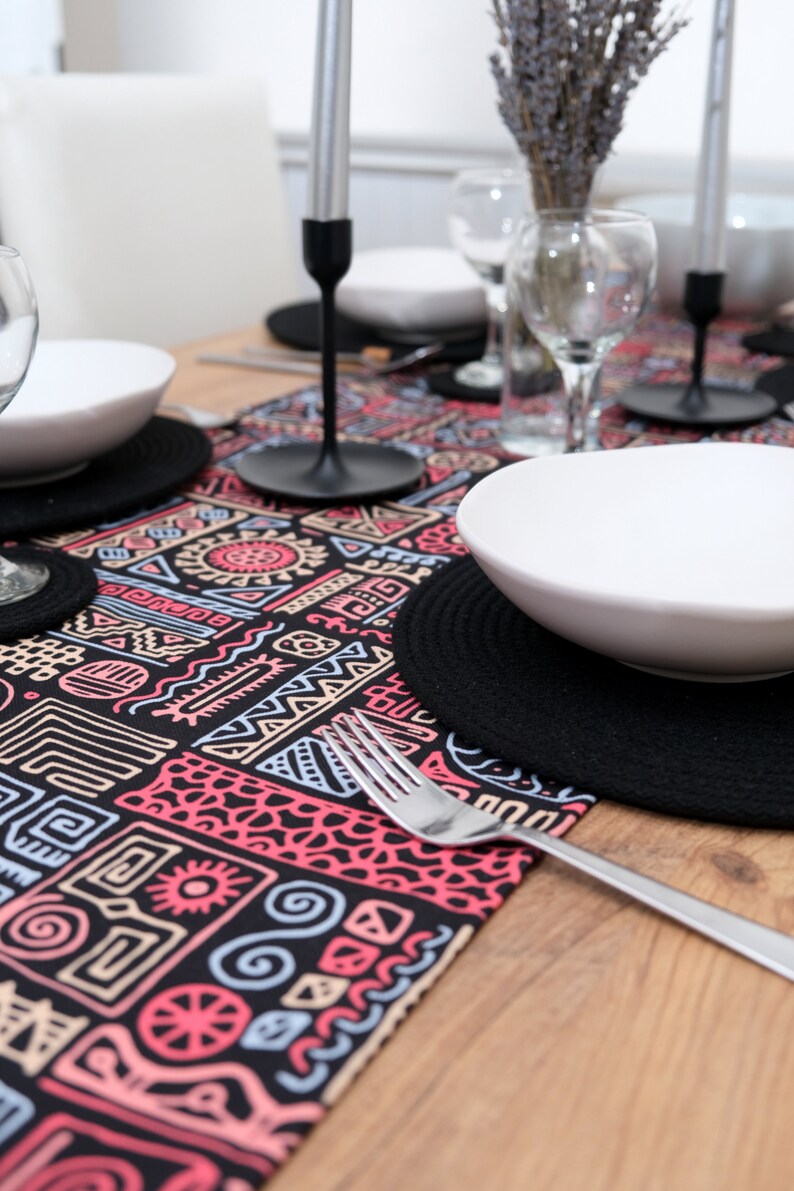 Traditional African Table Runner | Ethnic Tribal Tablecloth | Dining ...