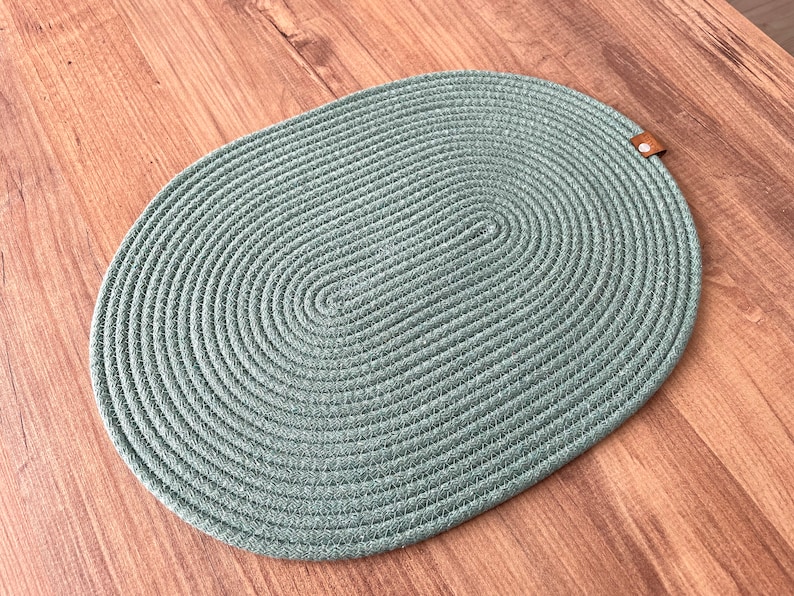 Oval Handmade Placemat Cotton Rope Placemats Placemats Set of 4, 6 ...