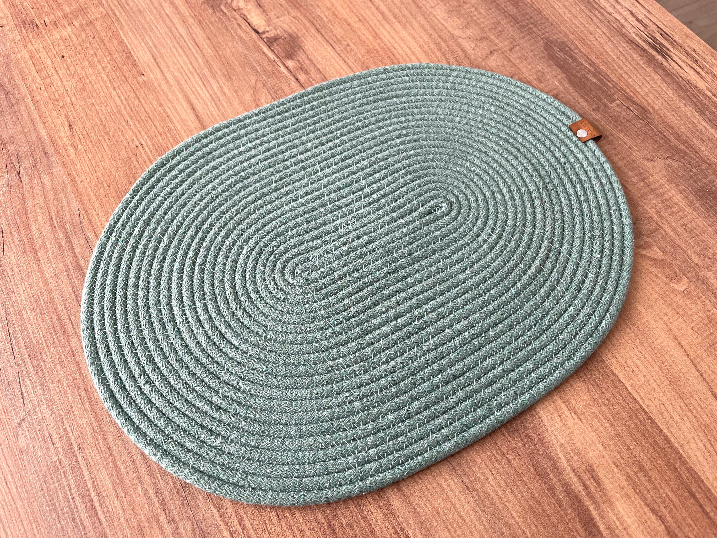 Oval Handmade Placemat Cotton Rope Placemats Placemats Set of 4, 6 ...
