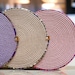 Colorful Round Placemats Set of 4, Handmade Braided Dining Mat in Lilac ...