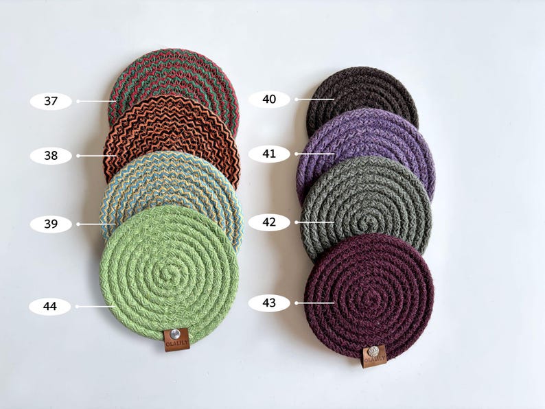 Custom Size & Color Round Placemats, Handmade Woven Dining Mat, Mid ...