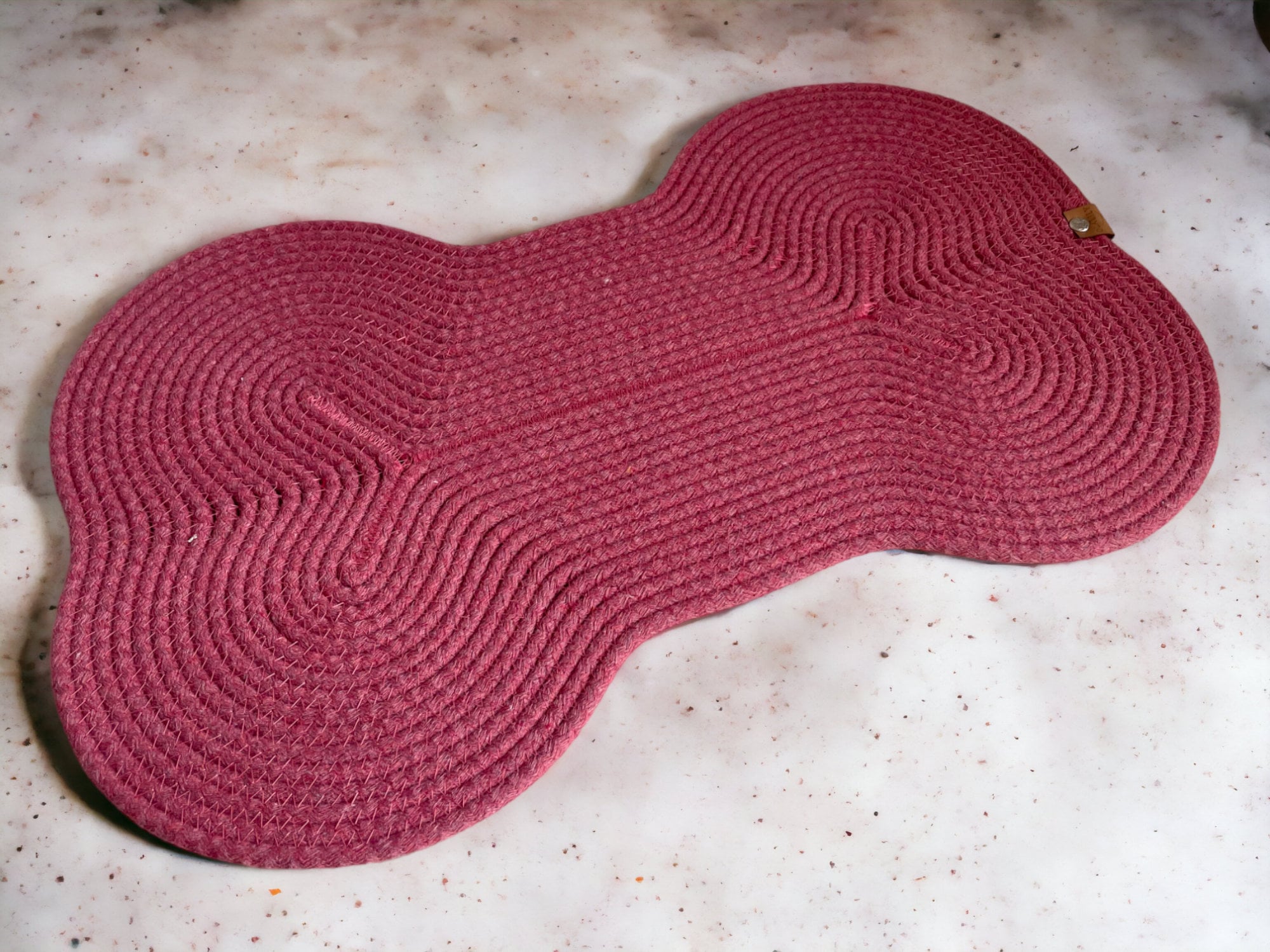 Bone Shaped Pet Food Mat Cotton Rope Dog Mat Personalized Pet Placemat ...