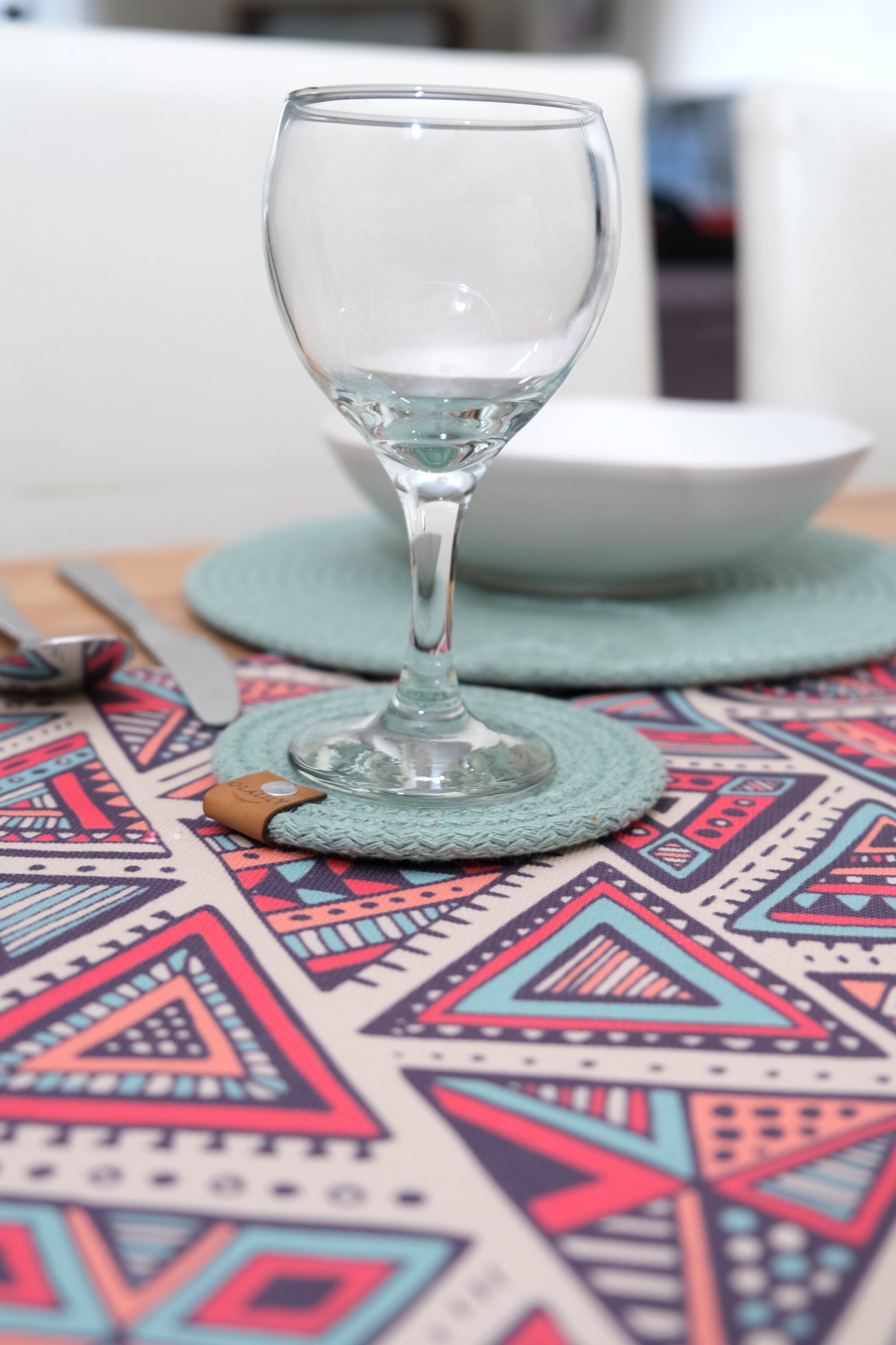 Colorful Triangle Table Runner Pyramid Patterns Tablecloth - Etsy