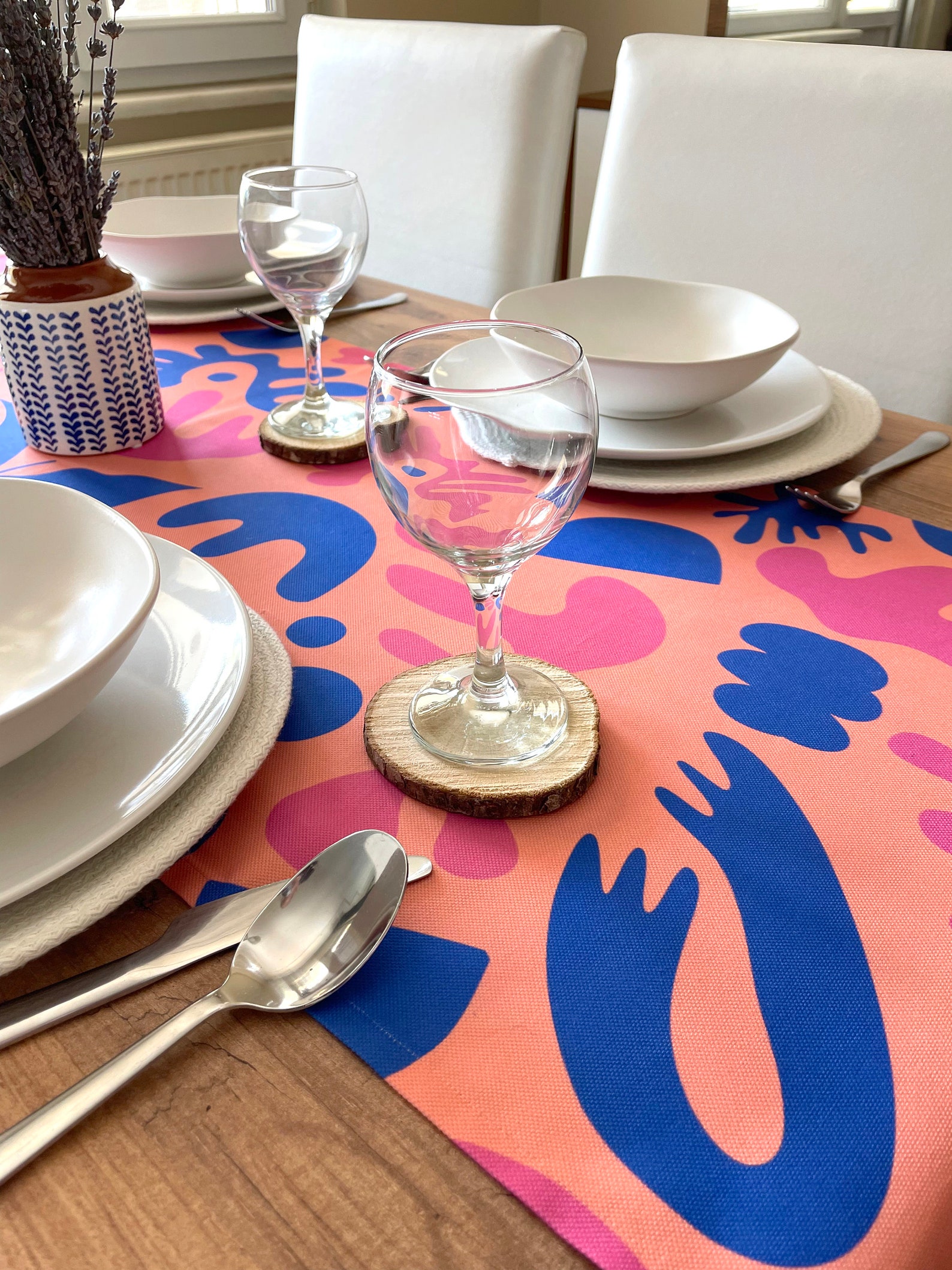 Matisse Table Runner | Abstract Shape Table Decoration | Dining Table ...