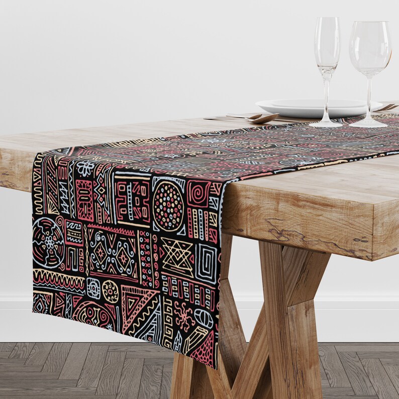 Traditional African Table Runner | Ethnic Tribal Tablecloth | Dining ...