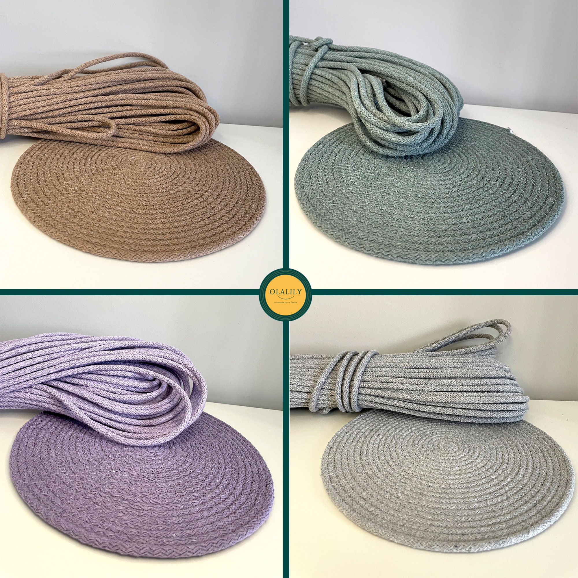 5-6 Mm Braided Cotton Craft Rope for Macrame, Decorative Rope for ...