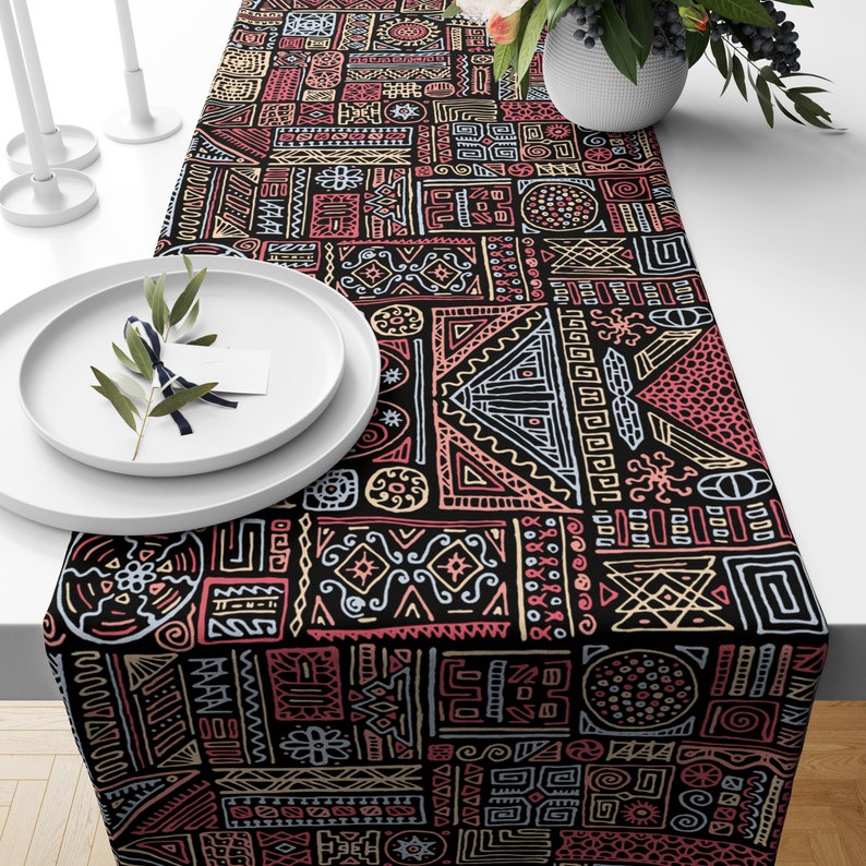 Traditional African Table Runner | Ethnic Tribal Tablecloth | Dining ...