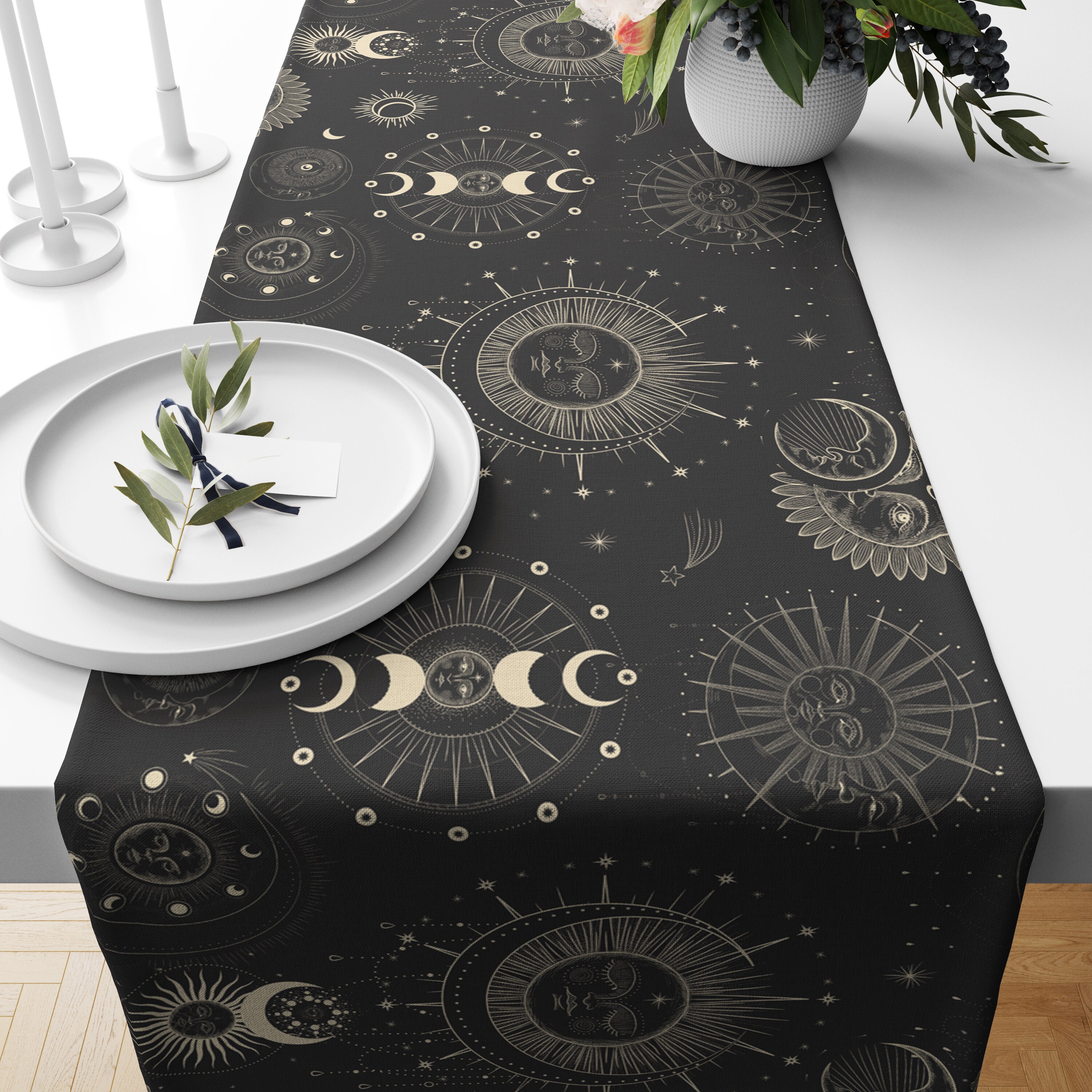 Magic Sacred Table Runner Celestial Witchy Tablecloth - Etsy UK