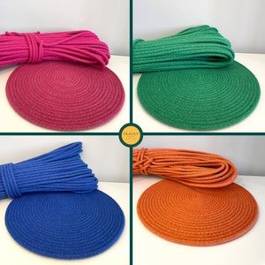5-6 Mm Braided Cotton Craft Rope for Macrame, Decorative Rope for ...