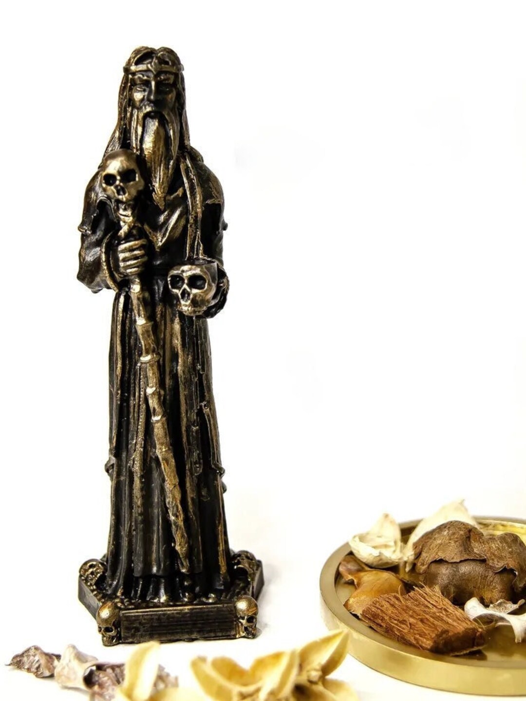 God Chernobog Bust Statue Figurine, Gypsum, Gift Sculpture Handmade 19 ...