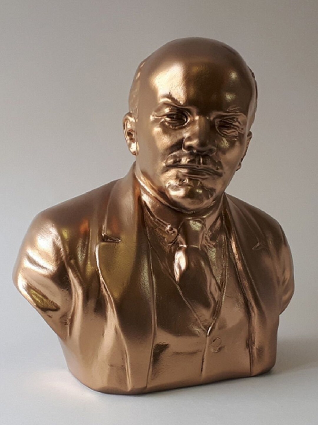 Statuette Bust of V.I. Lenin Gypsum Color Bronze Dictator - Etsy