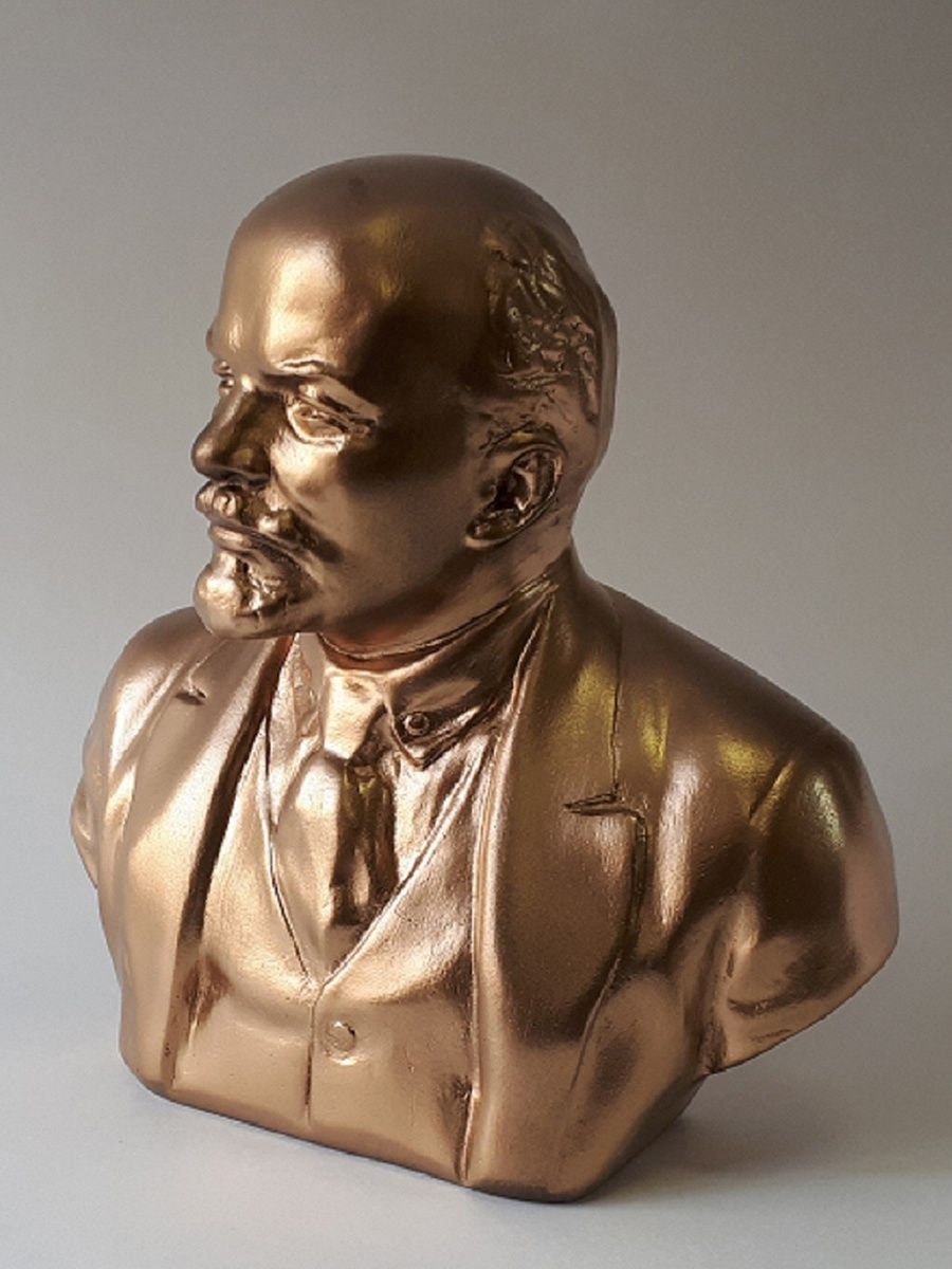 Statuette Bust of V.I. Lenin Gypsum Color Bronze Dictator - Etsy