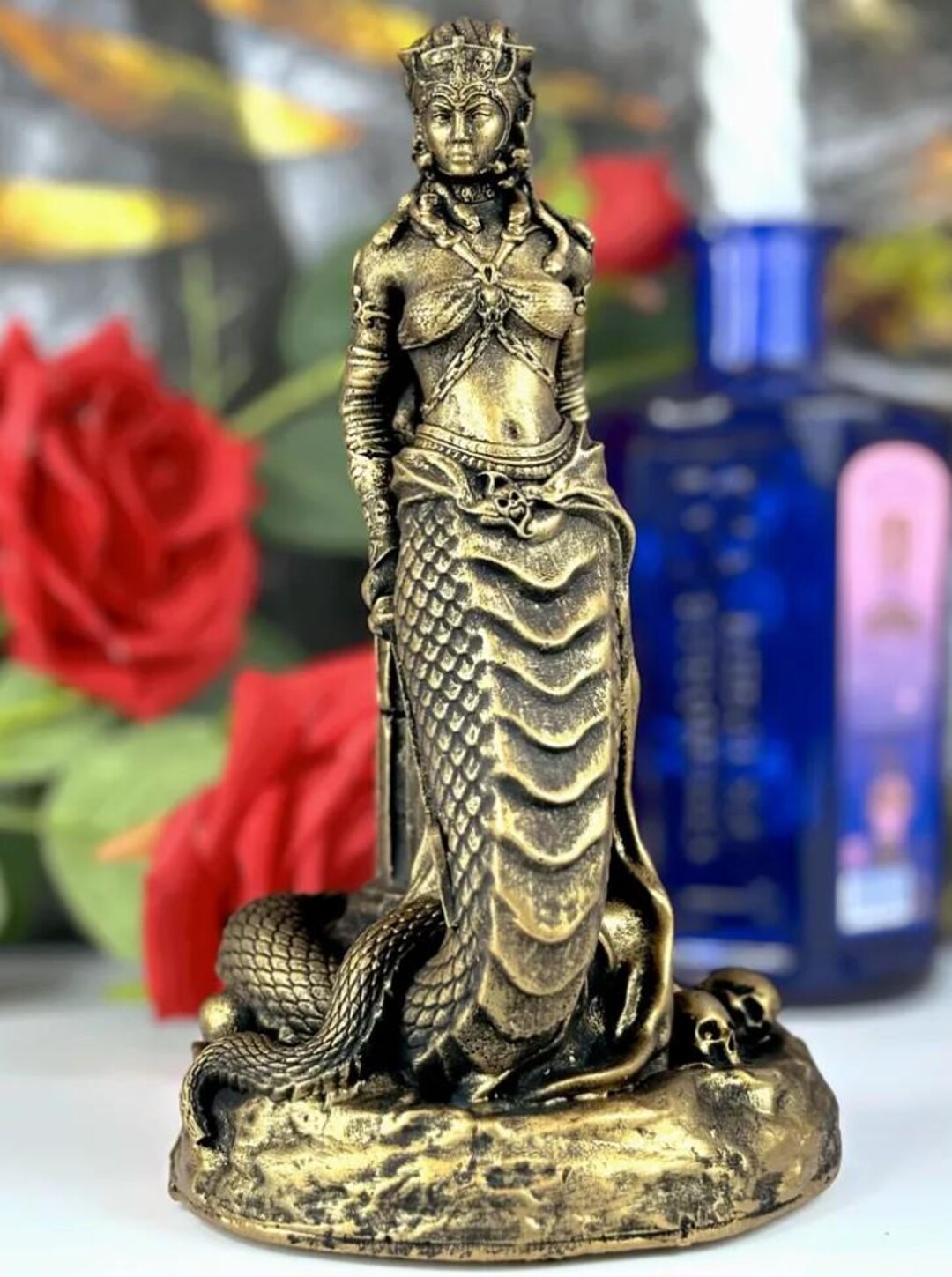 Medusa Statue – Greek Gorgon Medusa Figurine, Mythological Gorgon Head ...