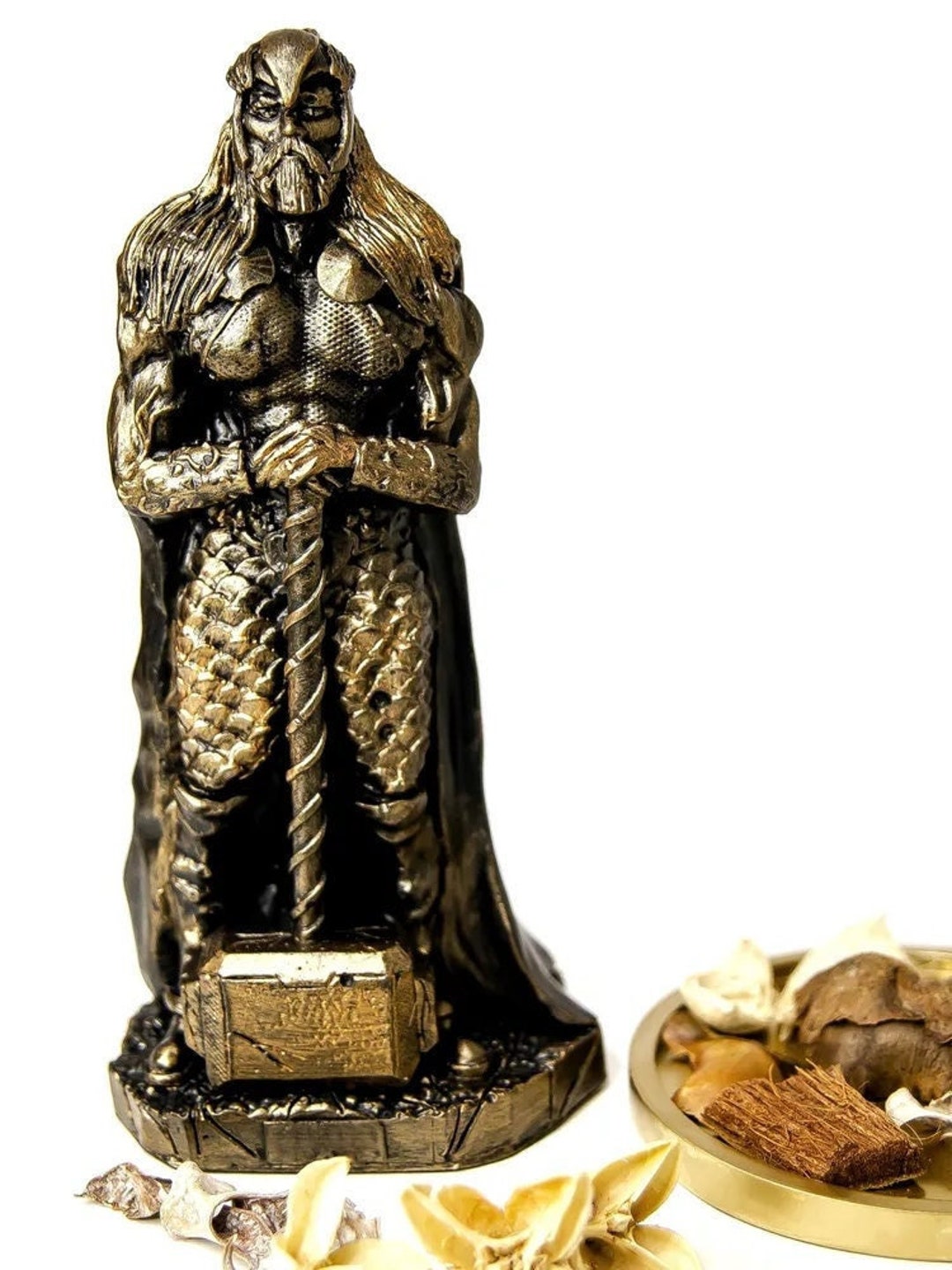 God Thor Bust Statue Figurine, Gypsum, Gift Sculpture Handmade 20 Cm - Etsy