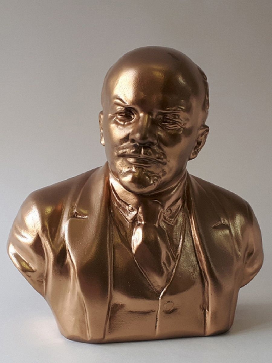 Statuette Bust of V.I. Lenin Gypsum Color Bronze Dictator - Etsy