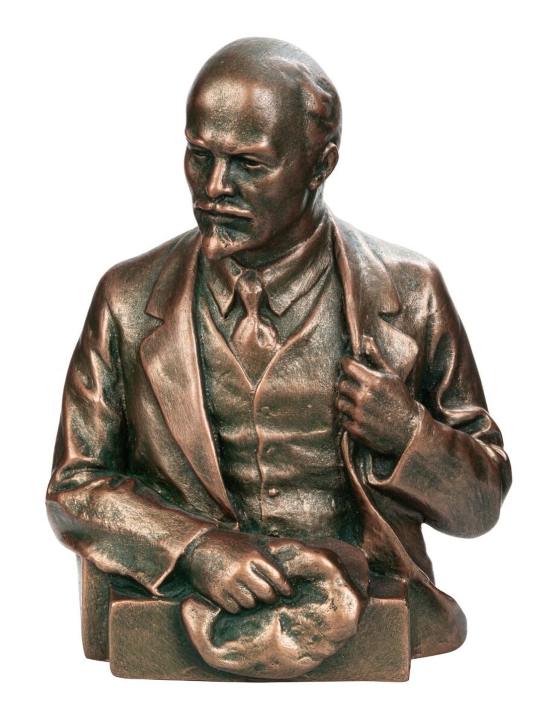 Lenin Vladimir Ilyich with Cap Statue Figurine, Artificial Stone, Gift ...
