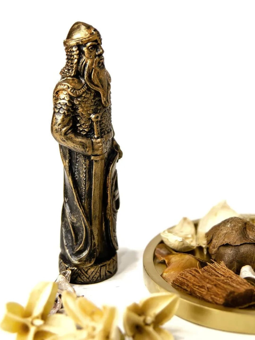 God Perun Bust Statue Figurine, Gypsum, Gift Sculpture Handmade 13 Cm ...