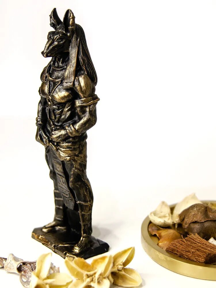 God Anubis Bust Statue Figurine, Gypsum, Gift Sculpture Handmade 18 Cm ...