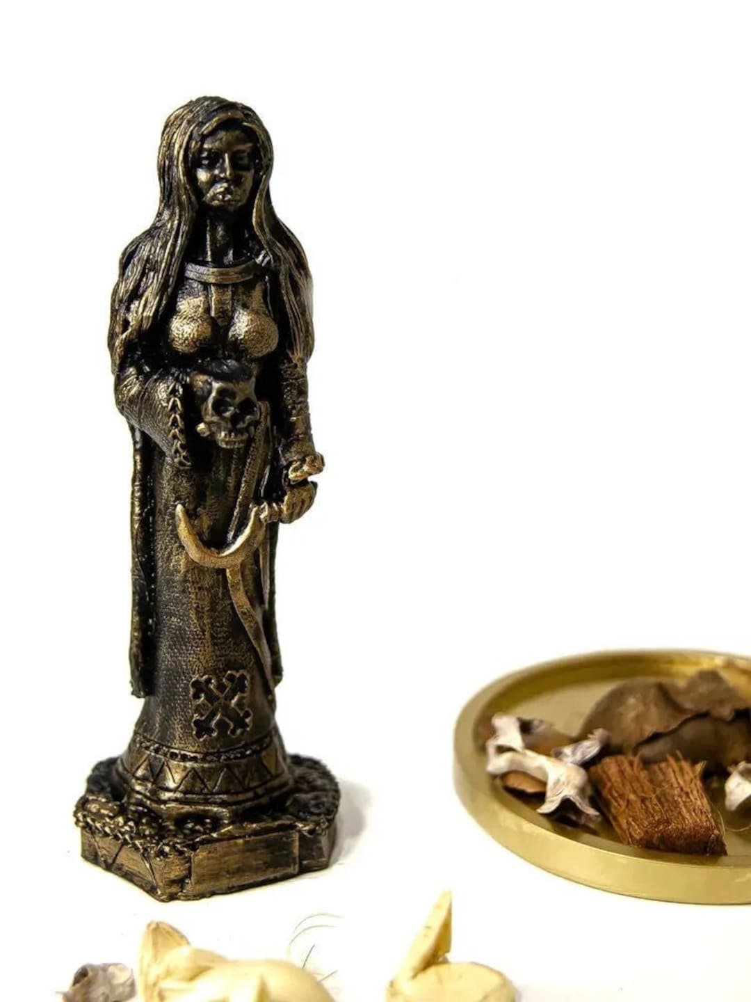 Goddess Mara Bust Statue Figurine, Gypsum, Gift Sculpture Handmade 18 ...